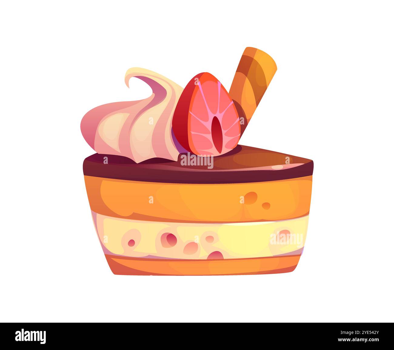 Slice cake sponge layers Stock Vector Images - Alamy