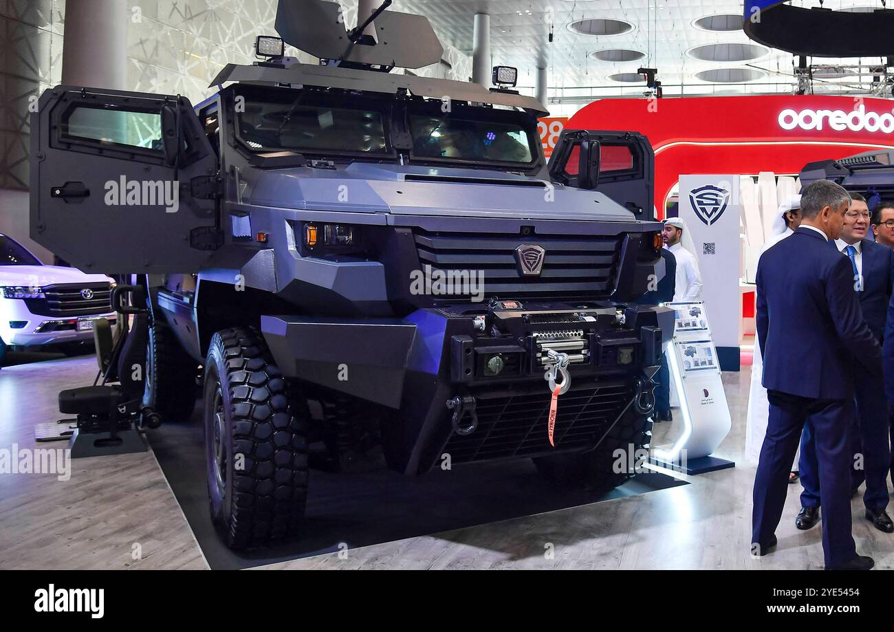 THE MILIPOL QATAR 2024 EXHIBITION IN QATAR A Stark HMV armoured vehicle ...