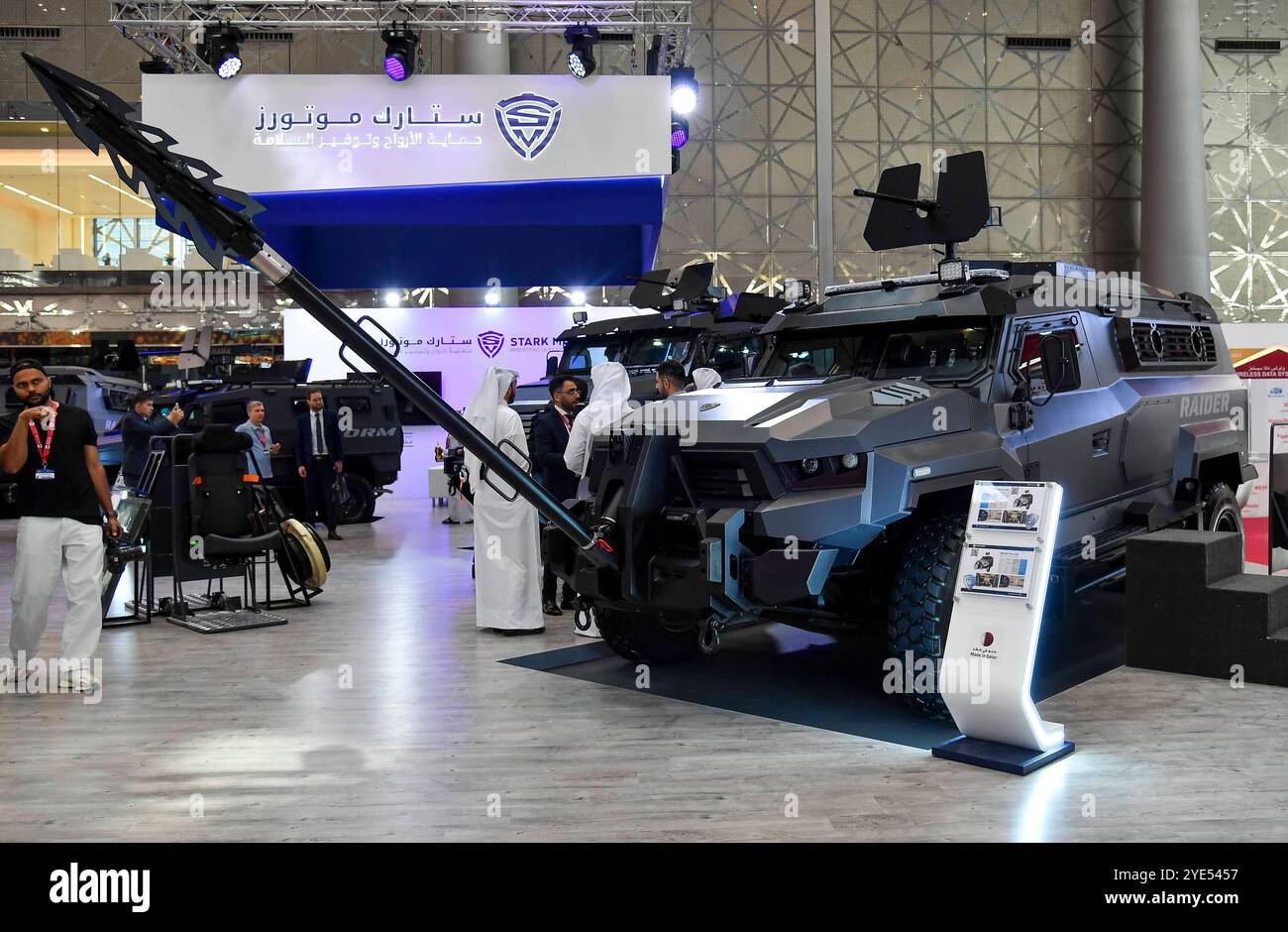 THE MILIPOL QATAR 2024 EXHIBITION IN QATAR A Stark Raider armoured ...