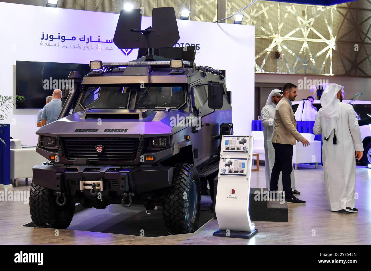 THE MILIPOL QATAR 2024 EXHIBITION IN QATAR A Stark HMV armoured vehicle ...