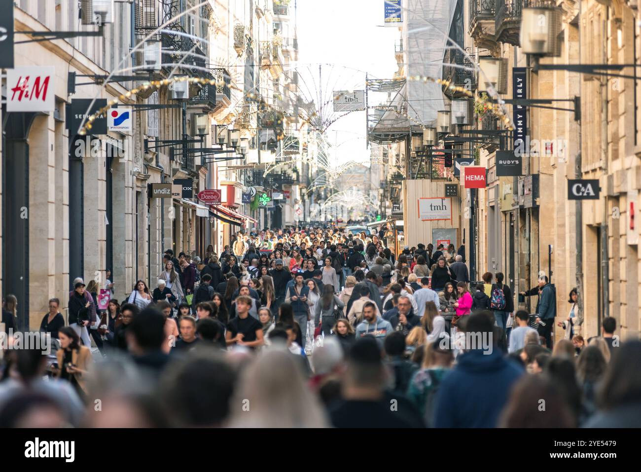 Bordeaux, October 23rd 2024: Rue Ste Catherine Stock Photo - Alamy