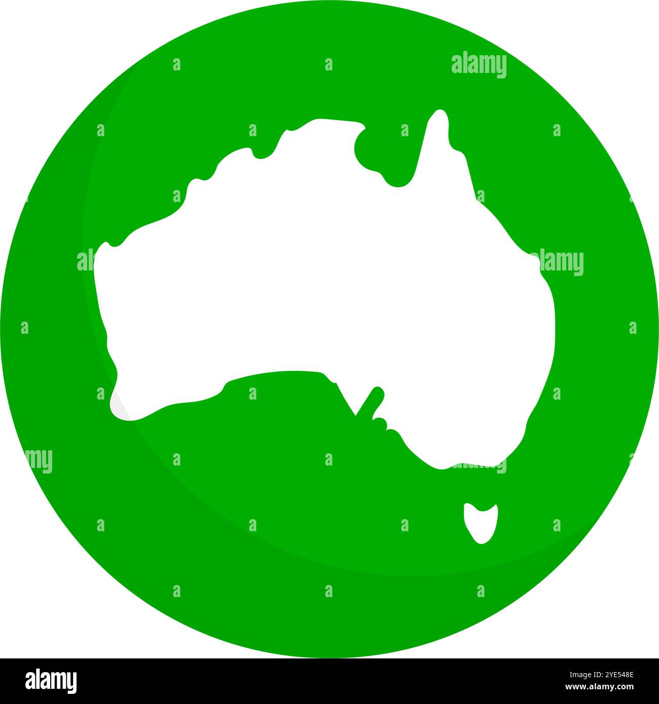 Round Australian continent map icon. Editable vector Stock Vector Image ...