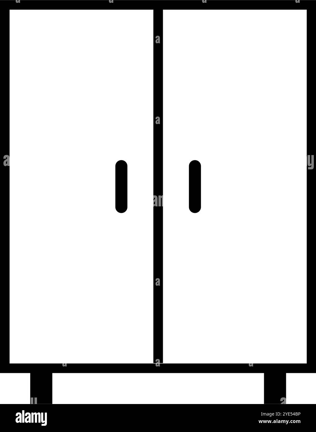 Simple wardrobe icon. Closet. Editable vector Stock Vector Image & Art ...