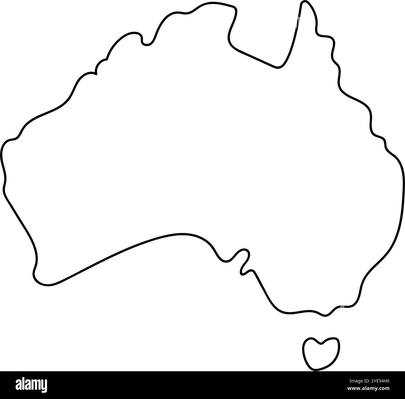 Simple Australian map line icon. Editable vector Stock Vector Image ... Simple Australian map line icon. Editable vector Stock Vector Image ...