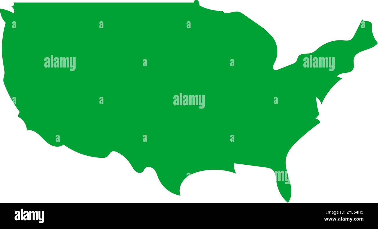 Green United States Map Icon. Editable vector Stock Vector Image & Art ...
