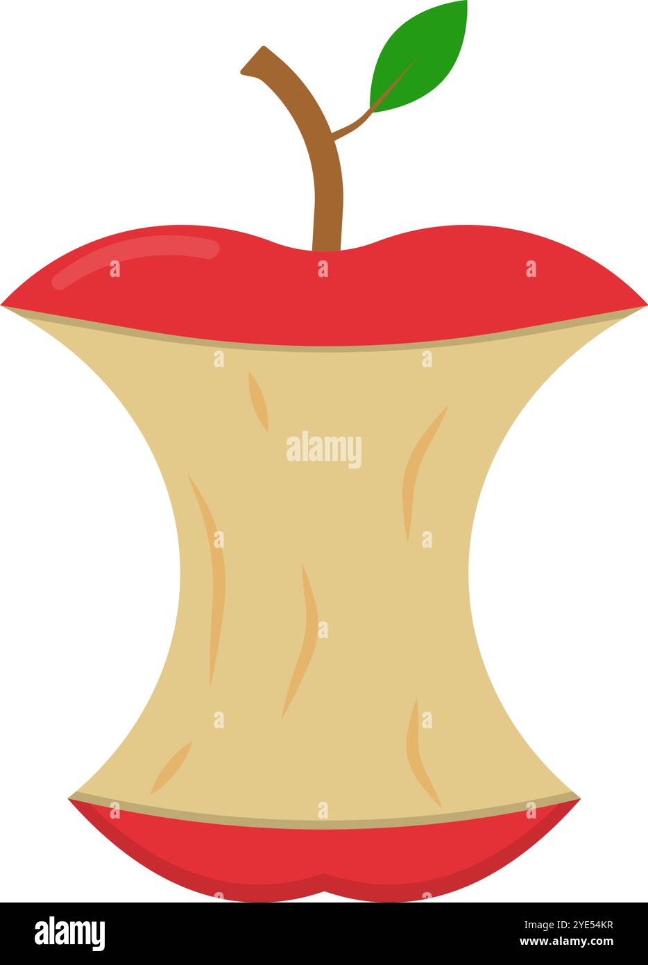 Leftover apple icon. Apple core. Editable vector Stock Vector Image ...