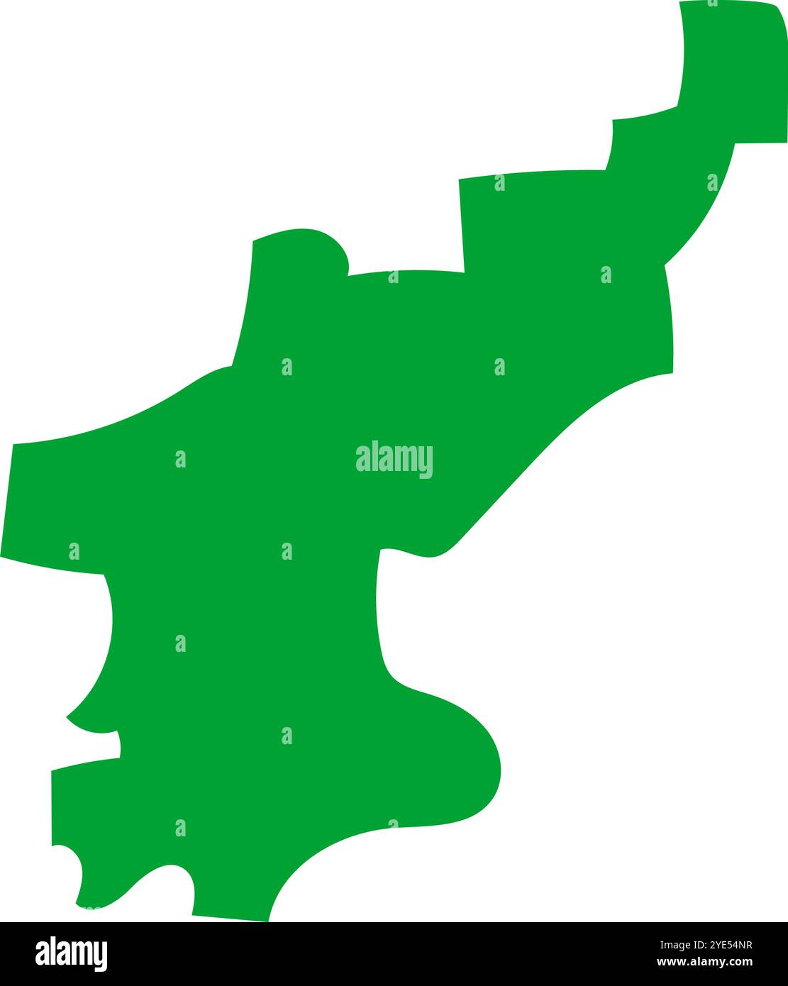 Simple North Korean map icon. Editable vector Stock Vector Image & Art ...