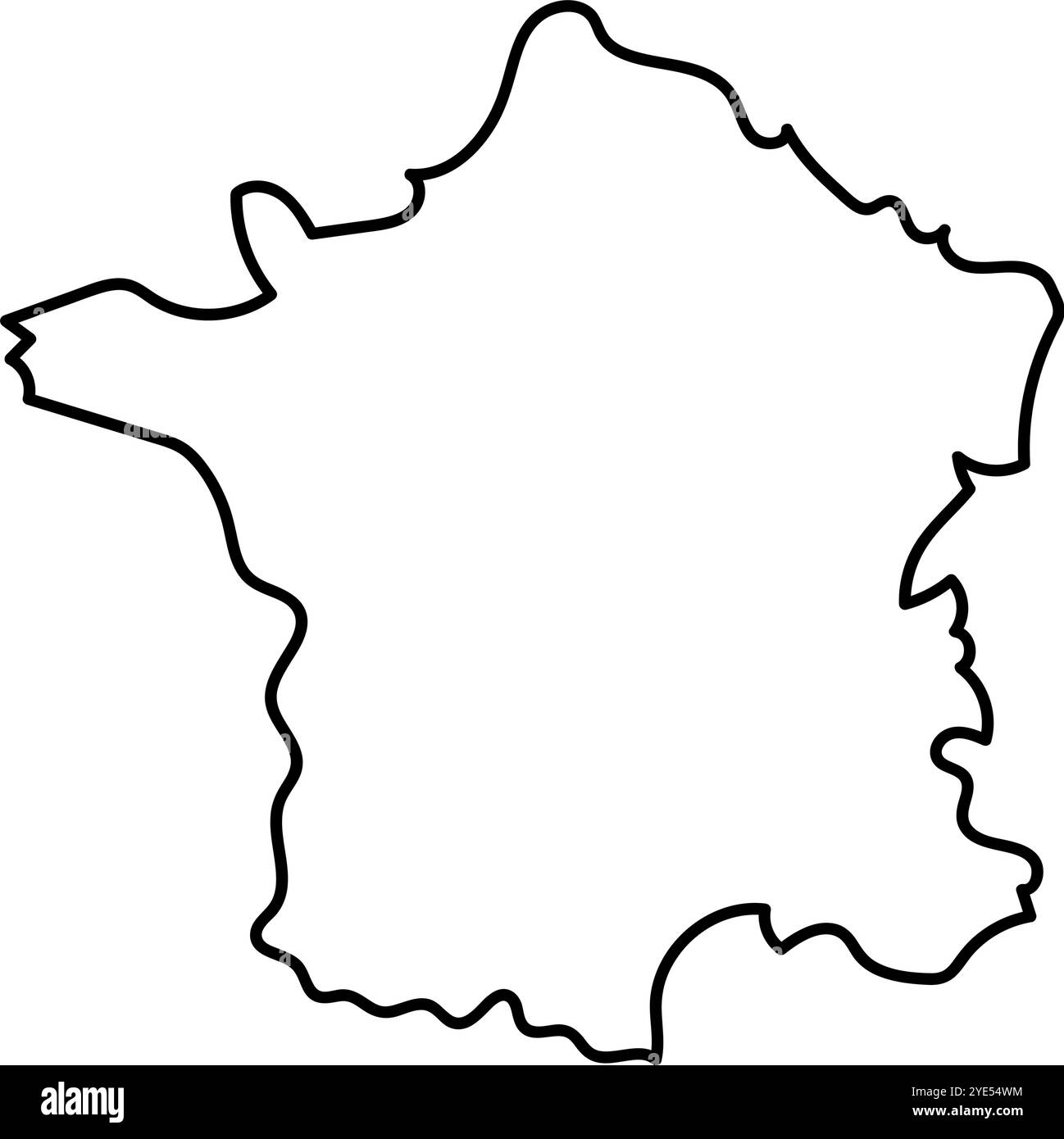 Simple french map line icon. Editable vector Stock Vector Image & Art ...