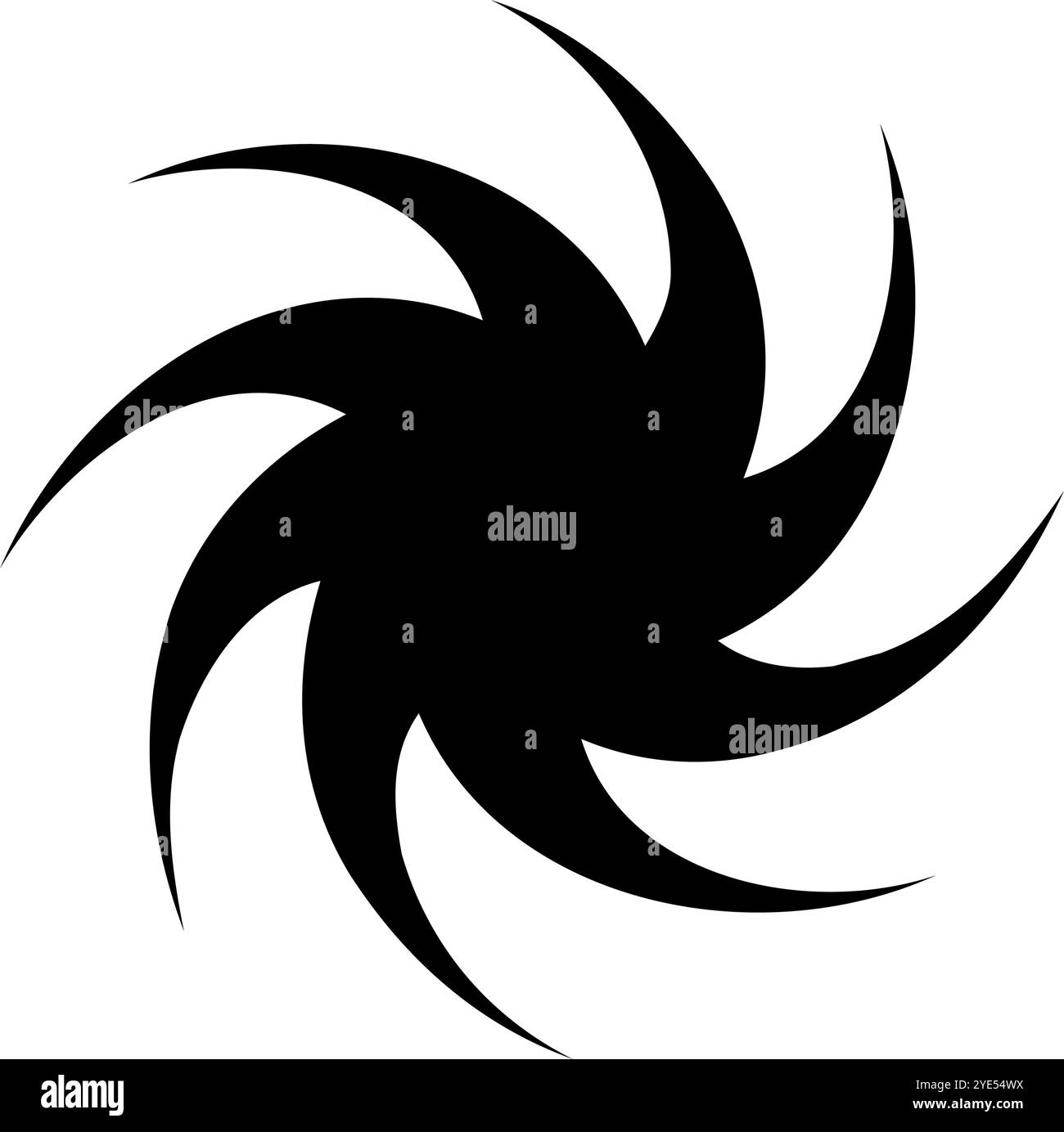 Simple typhoon silhouette icon. Hurricane silhouette icon. Editable ...