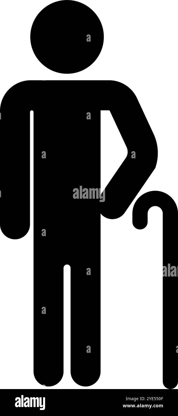 Man with cane standing hospital Stock Vector Images - Alamy