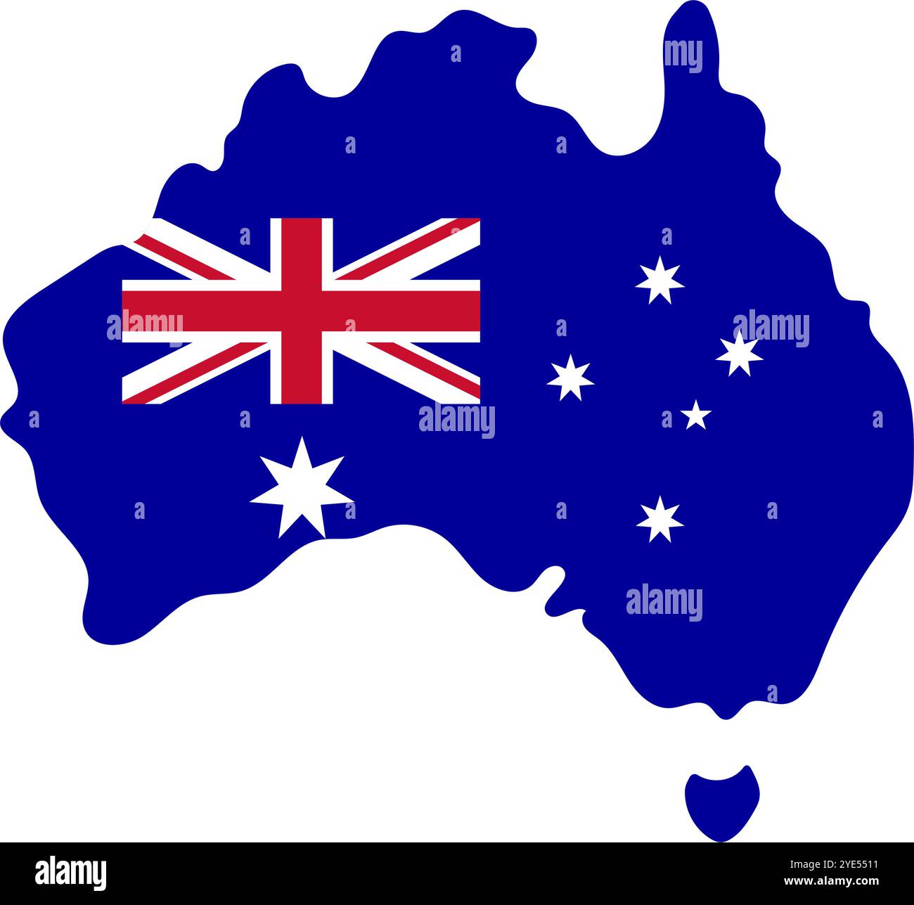 Australian flag map icon. Continent of Australia flag map. Editable ...