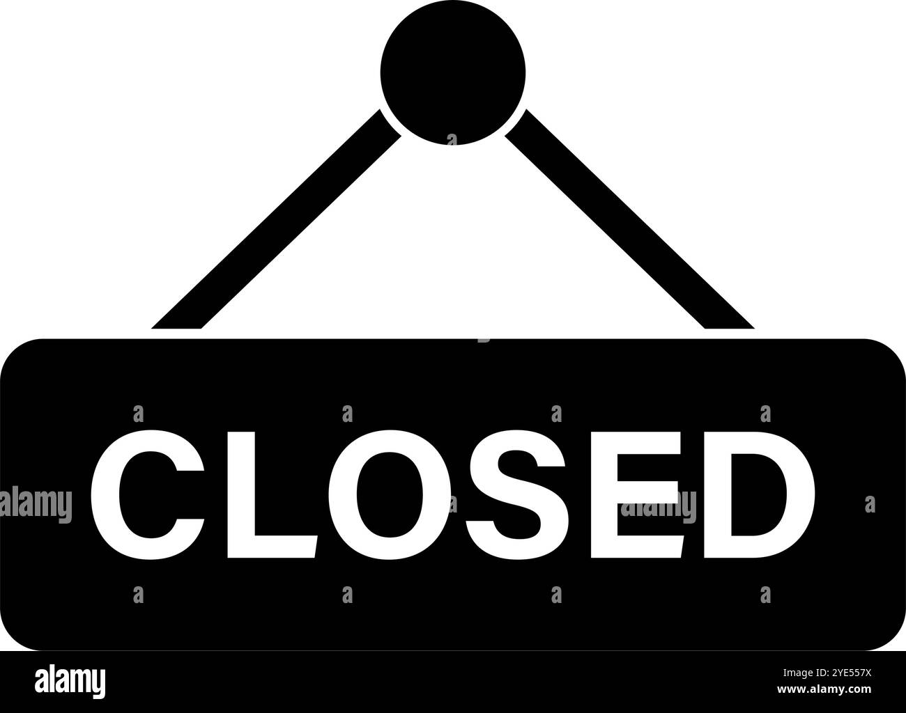 CLOSED silhouette icon. Closed sign. Editable vector Stock Vector Image ...