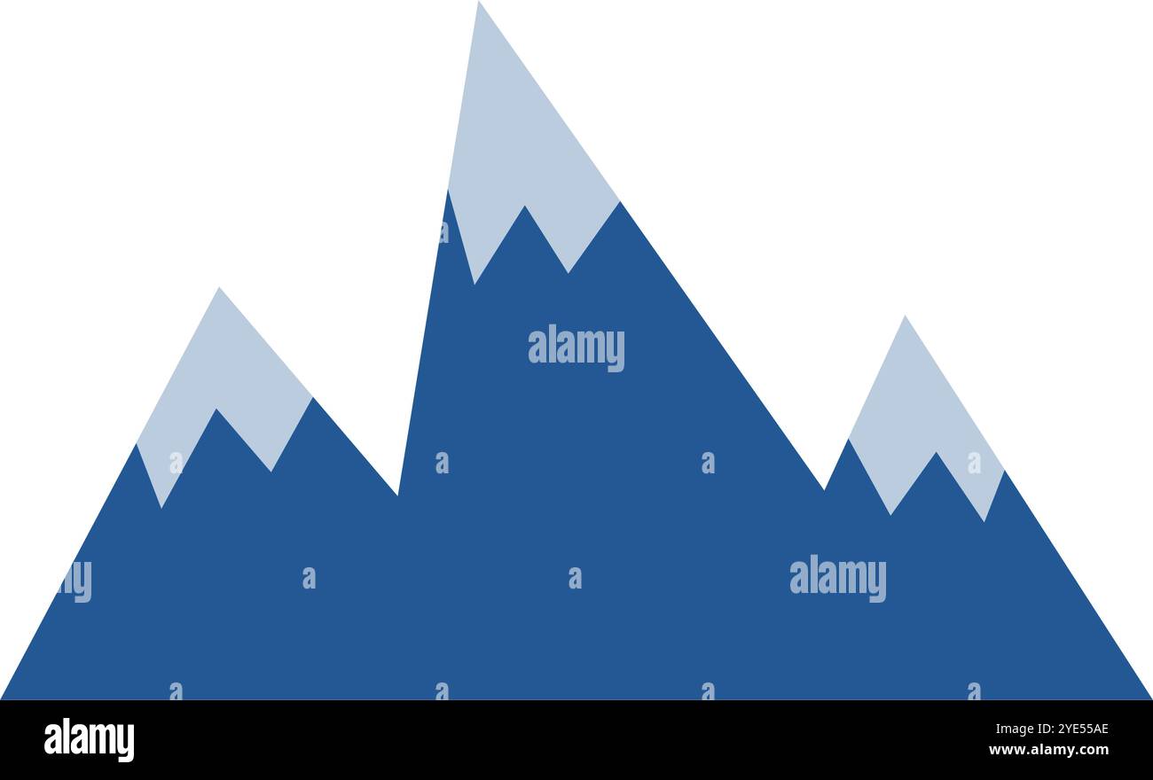 Simple natural mountain icon. Editable vector Stock Vector Image & Art ...