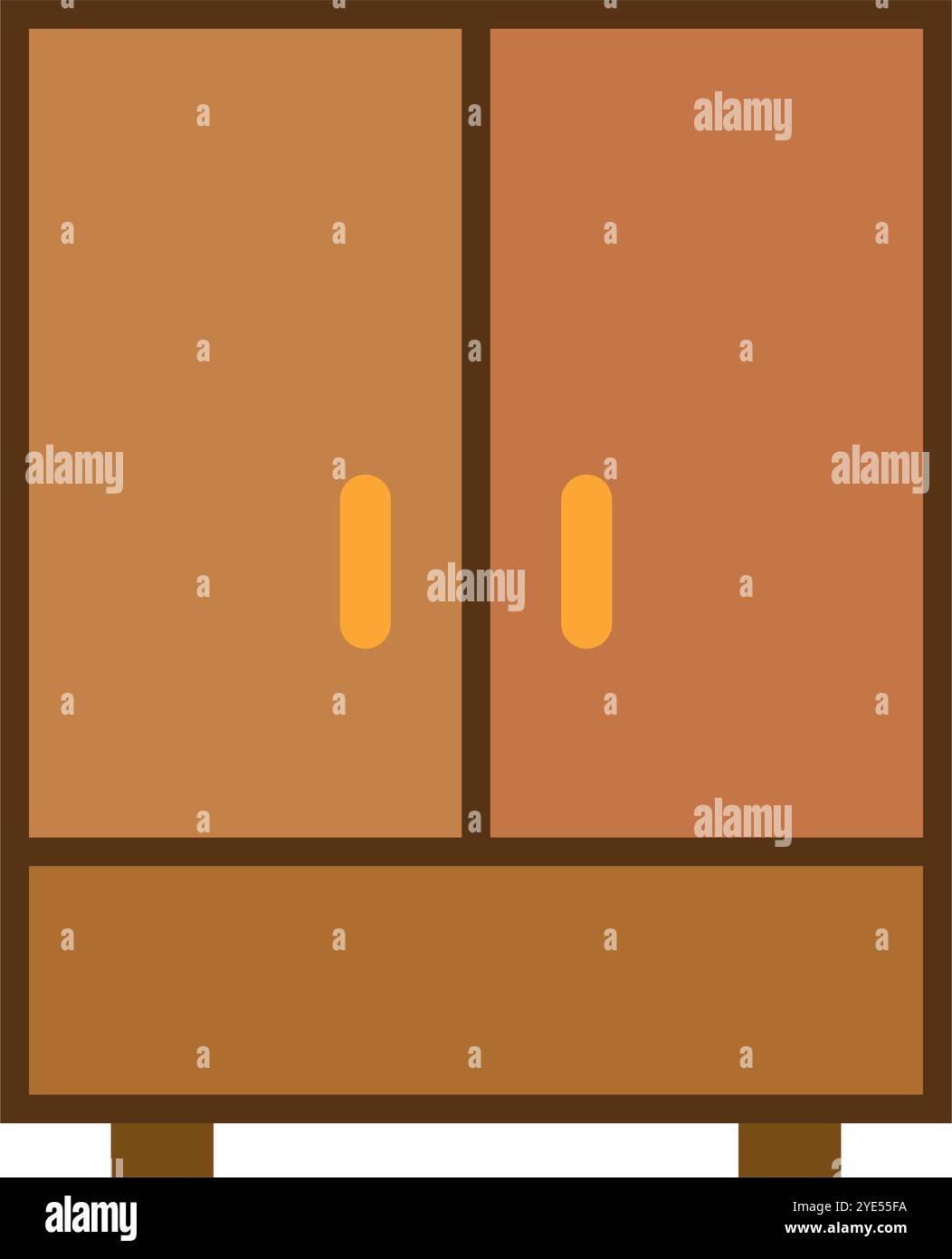 Flat design wardrobe icon. Closet. Editable vector Stock Vector Image ...