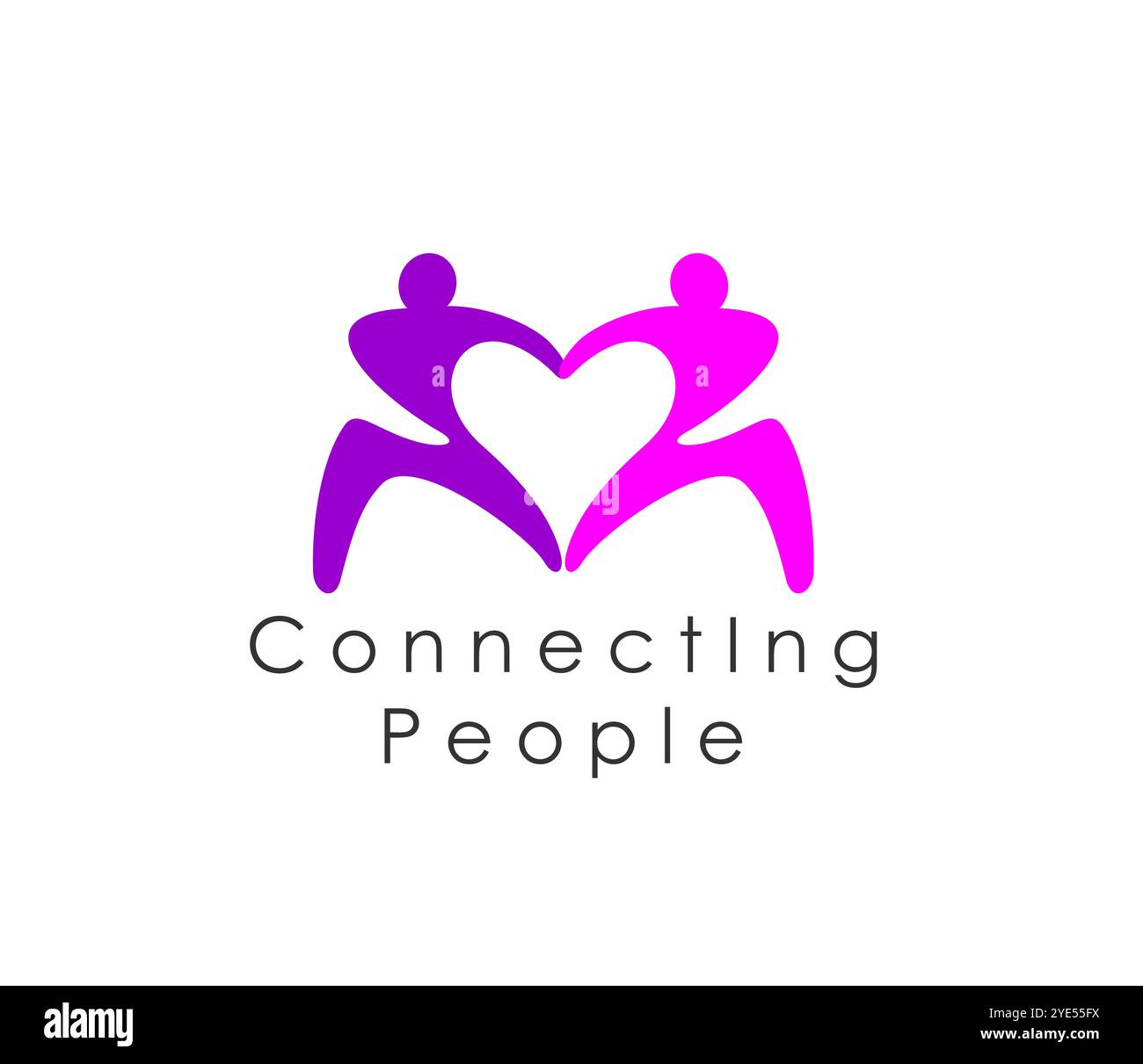 Connect people together icon, community or teamwork, union symbol of ...