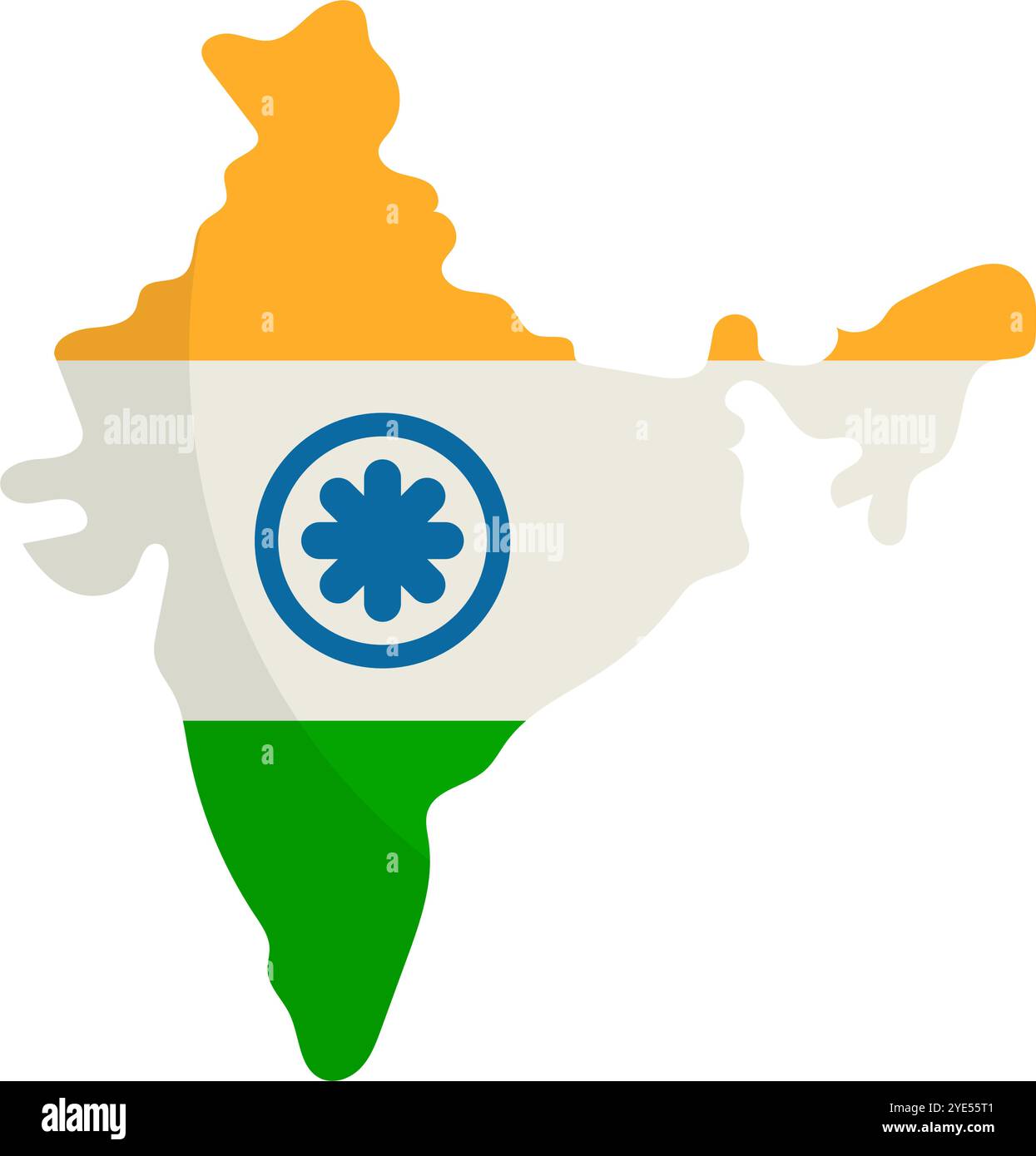 Indian flag map hi-res stock photography and images - Alamy