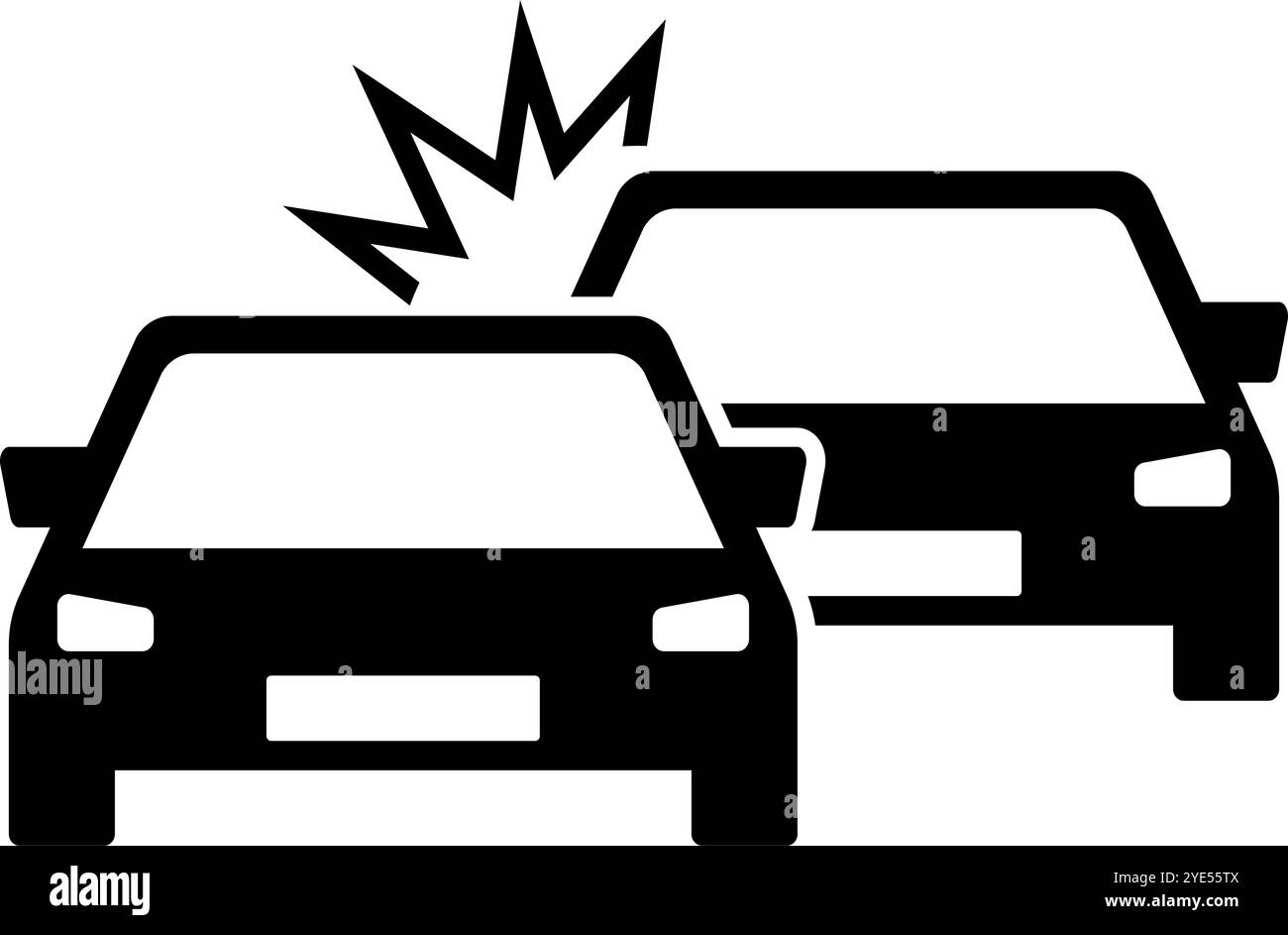 Traffic accident automotive collision Black and White Stock Photos ...