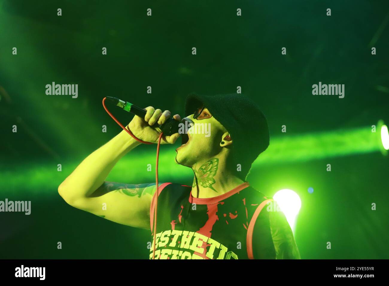 Mexico City, Mexico. 24th Oct, 2024. Daniel Graves vocalist of the American-Austrian electro ...