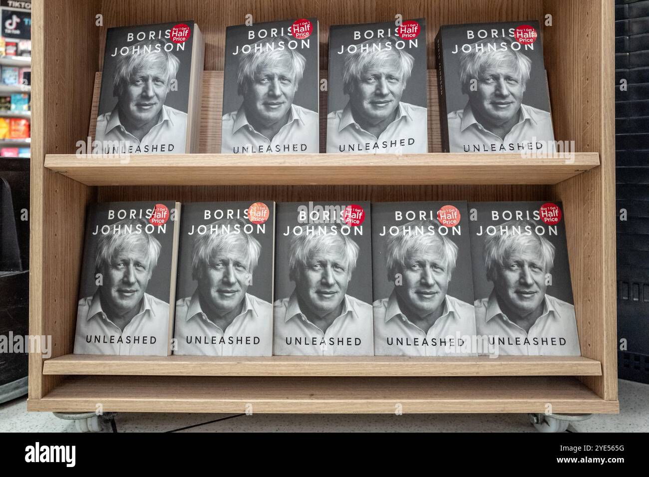 Gatwick, October 23rd 2024: Boris Johnson's book on sale in the ...
