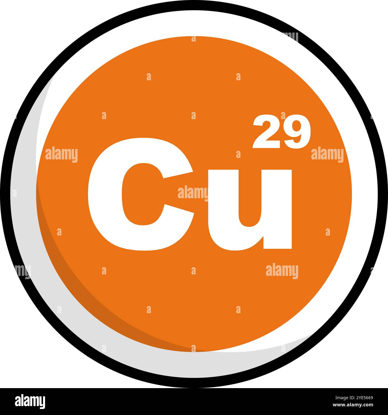 Copper chemical element icon. Cu icon. Editable vector Stock Vector ...