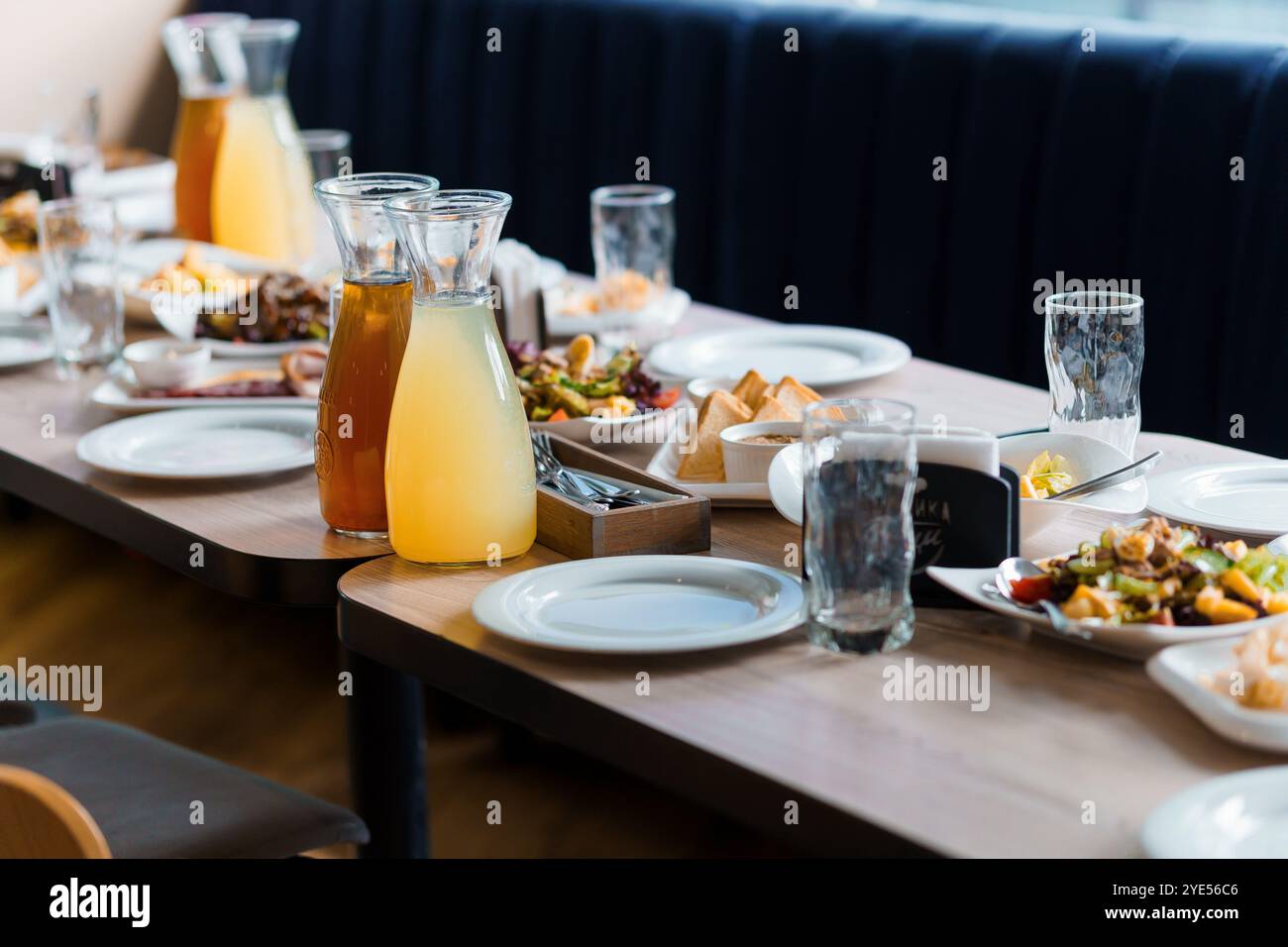 Elegant Dining Experience with a Plentiful Table Set for a Feast Stock ...