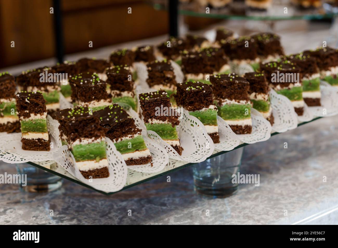 Delightful layered cake presentation hi-res stock photography and ...