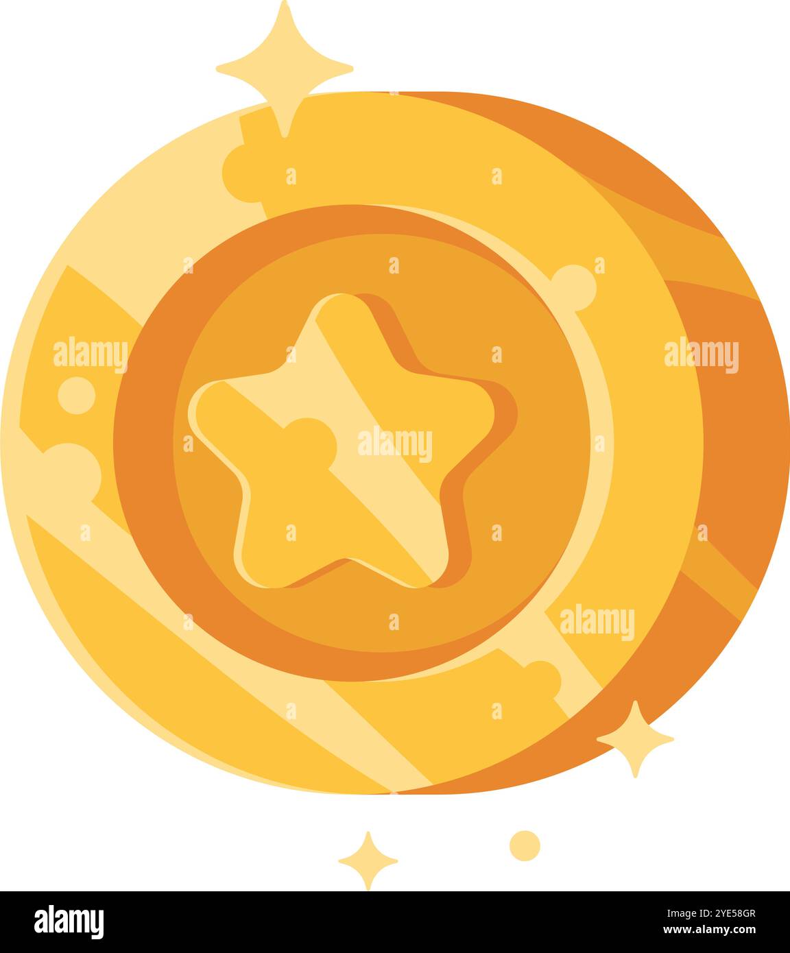 Video game golden coin Stock Vector Images - Alamy