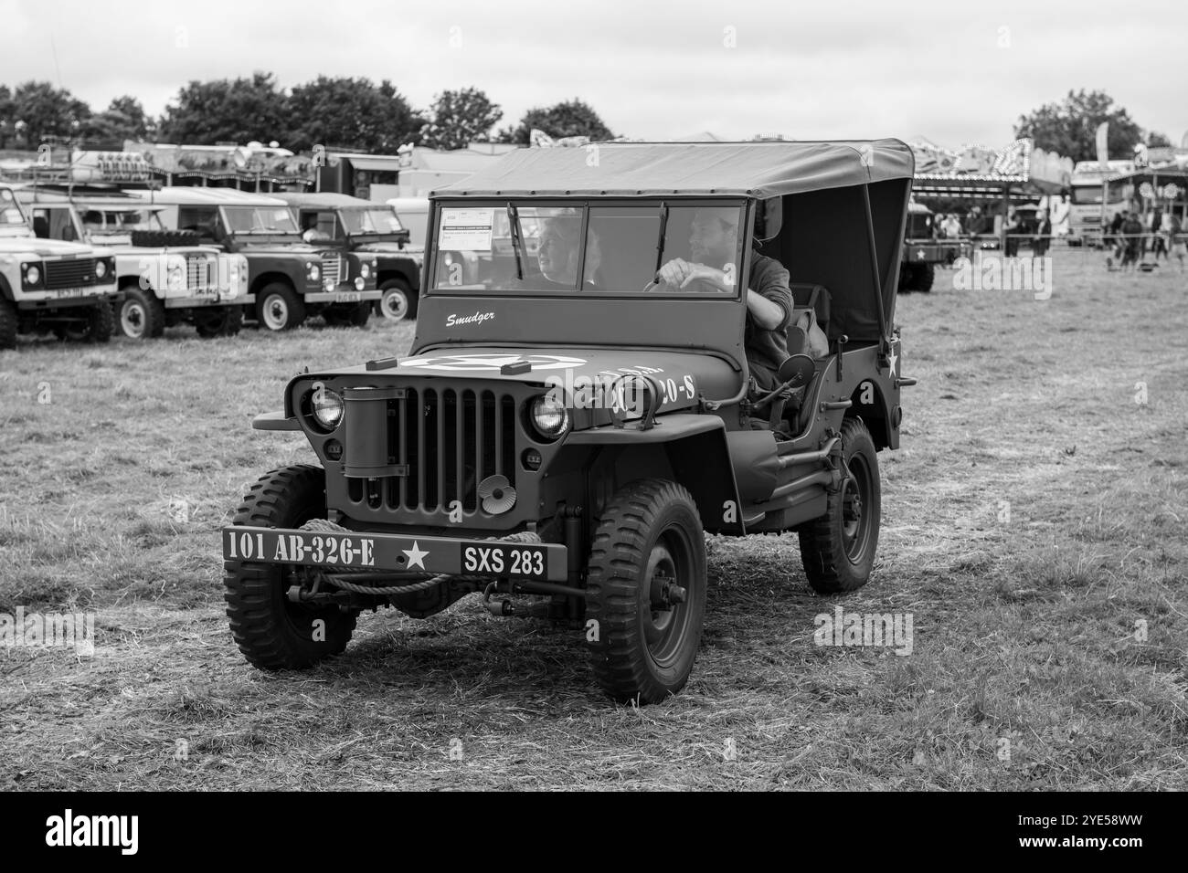 White jeep driving on country hi-res stock photography and images - Alamy