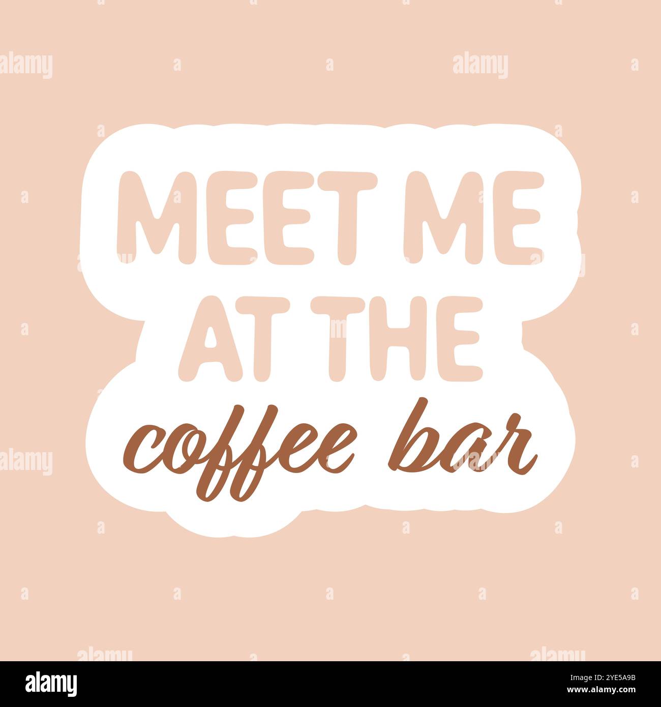 Meet Me at the Coffee Bar Sign Clip Art Stock Vector Image & Art - Alamy