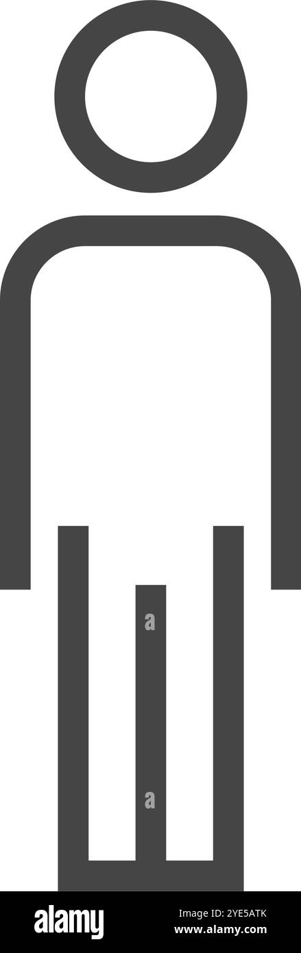 Simple people icon. Person. Editable vector Stock Vector Image & Art ...