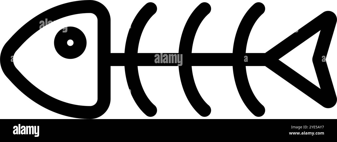 Simple fish bone icon. Editable vector Stock Vector Image & Art - Alamy