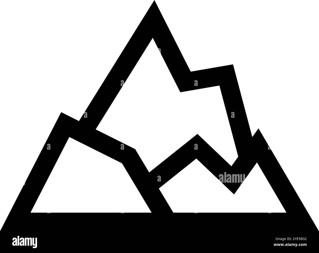 Simple mountain icon. Mountain range. Editable vector Stock Vector ...