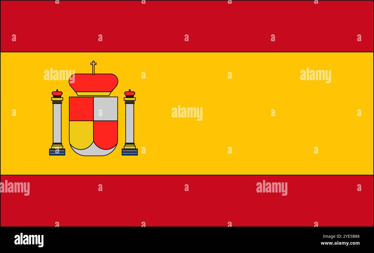 Spanish flag isolated icon Stock Vector Images - Alamy