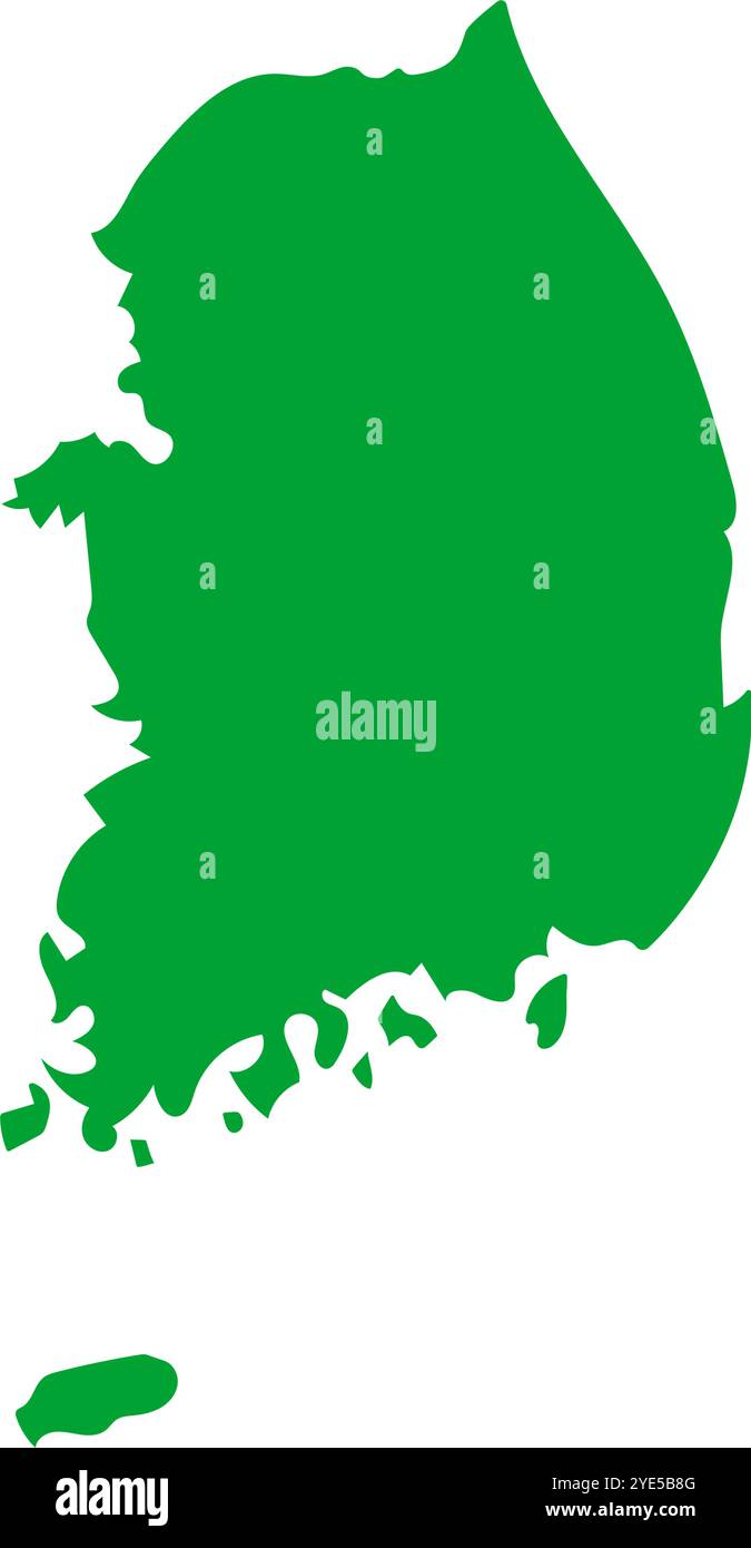 South Korea Map Icon. Editable vector Stock Vector Image & Art - Alamy