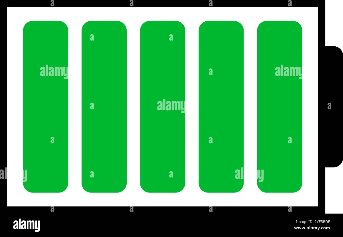 Fully charged green battery Cut Out Stock Images & Pictures - Alamy