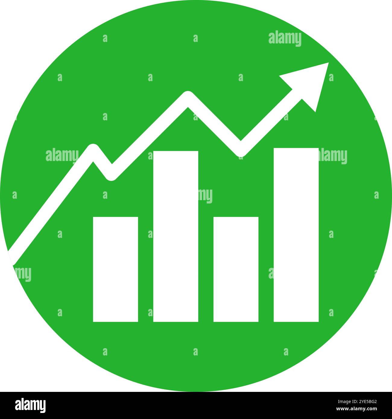 Upward round green bar graph. Editable vector Stock Vector Image & Art ...