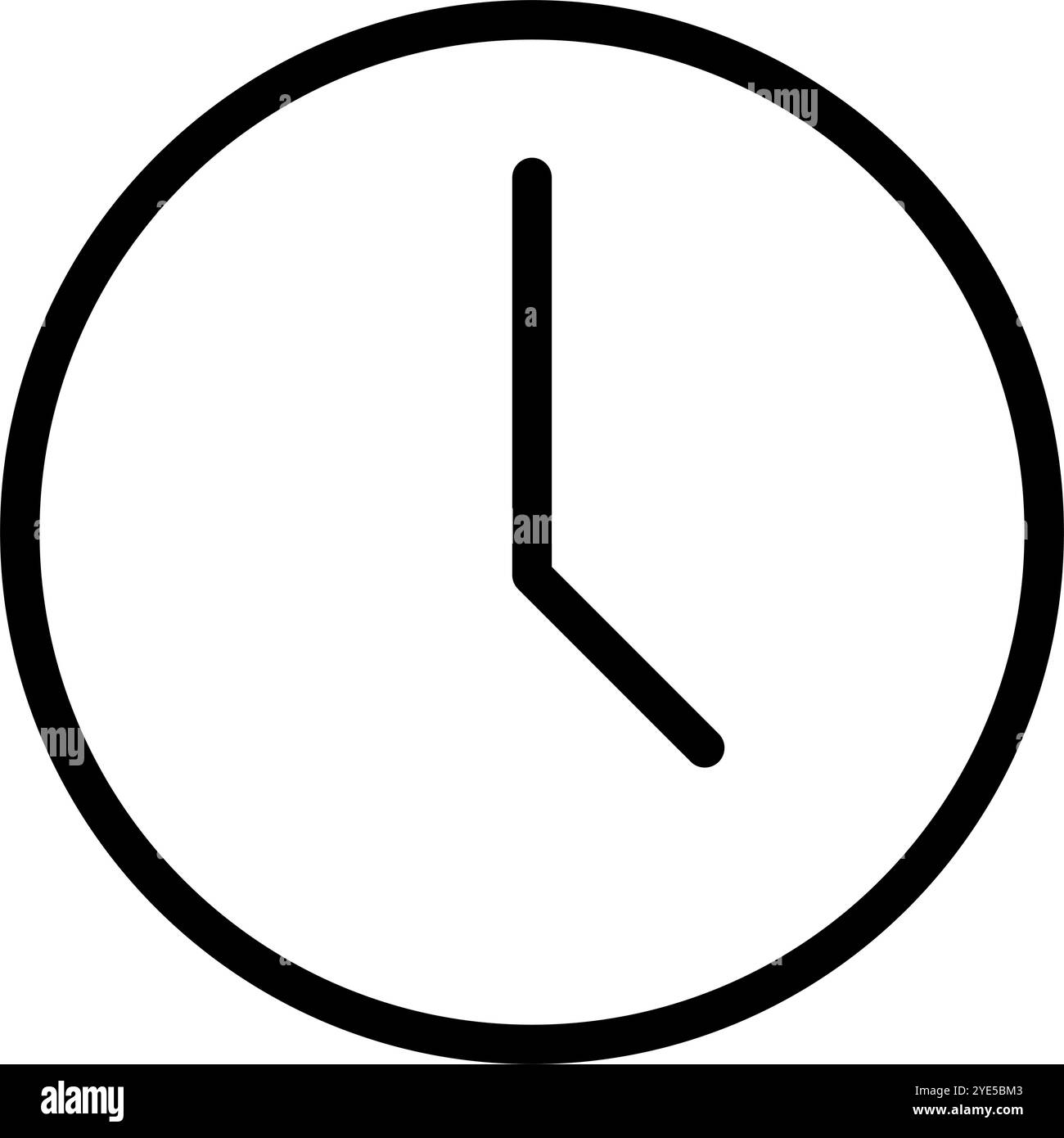 Simple clock icon. Time symbol. Timer. Editable vector Stock Vector ...