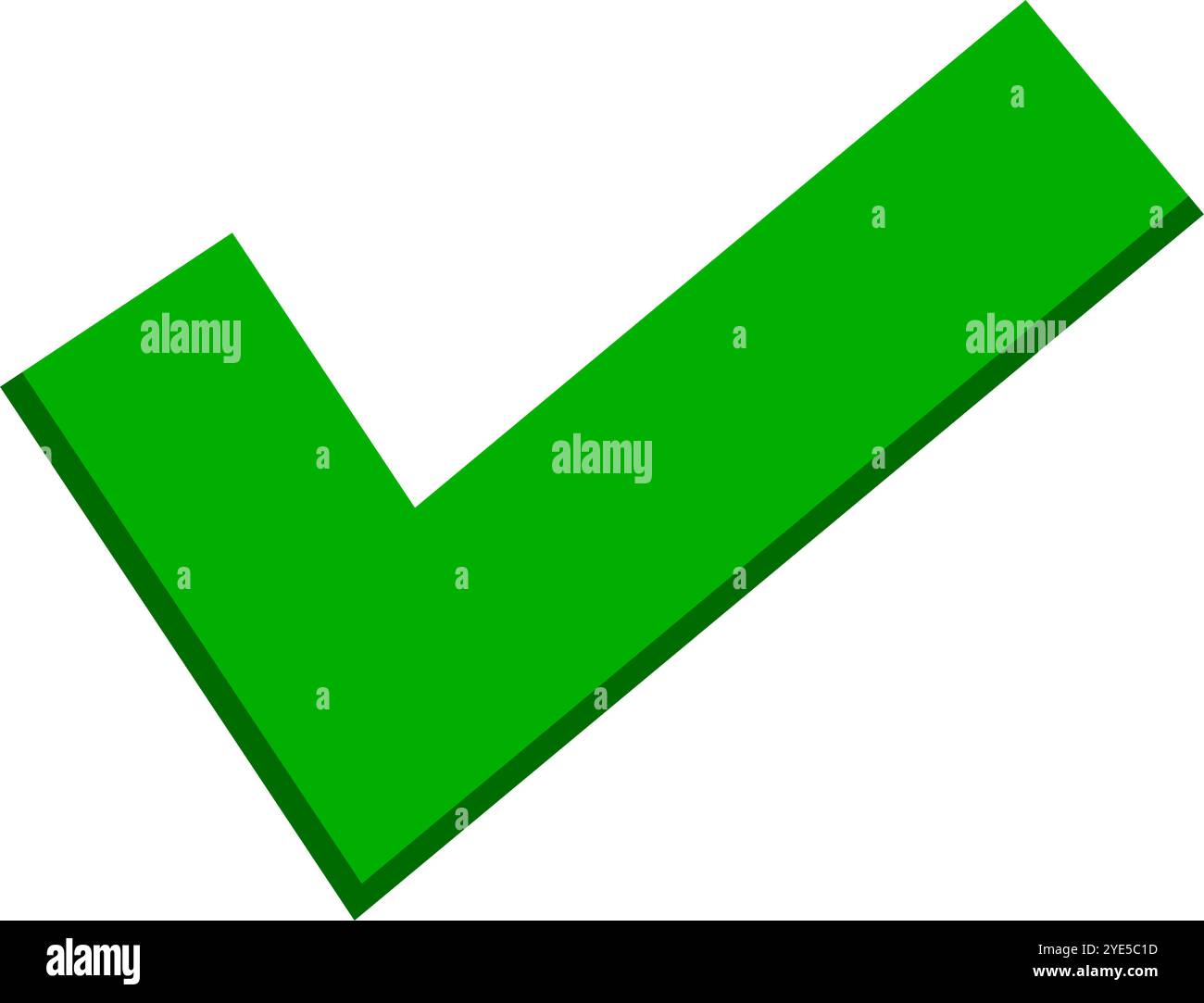 Flat design simple check mark icon. Editable vector Stock Vector Image ...