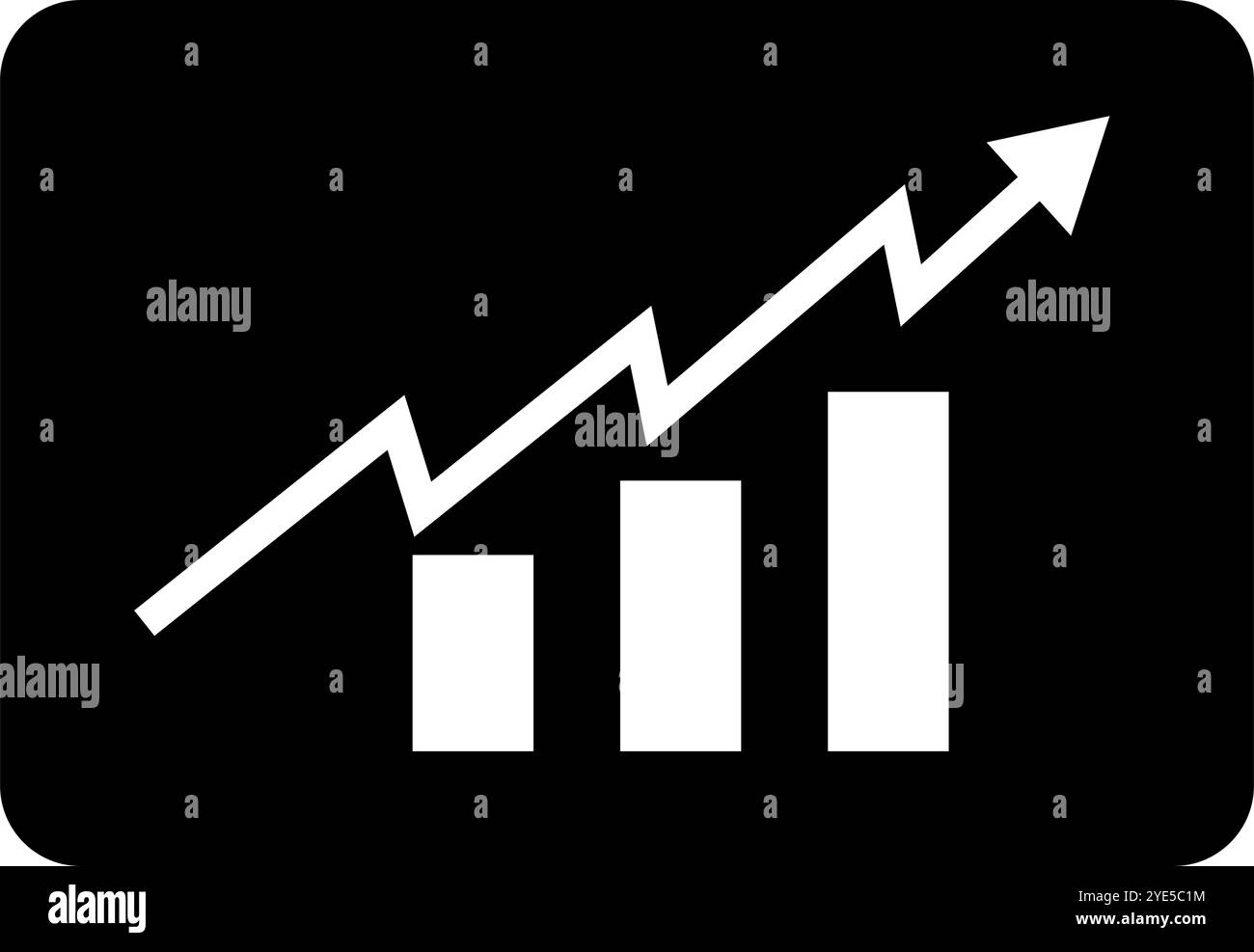 Bar chart of growing sales trend. Editable vector Stock Vector Image ...