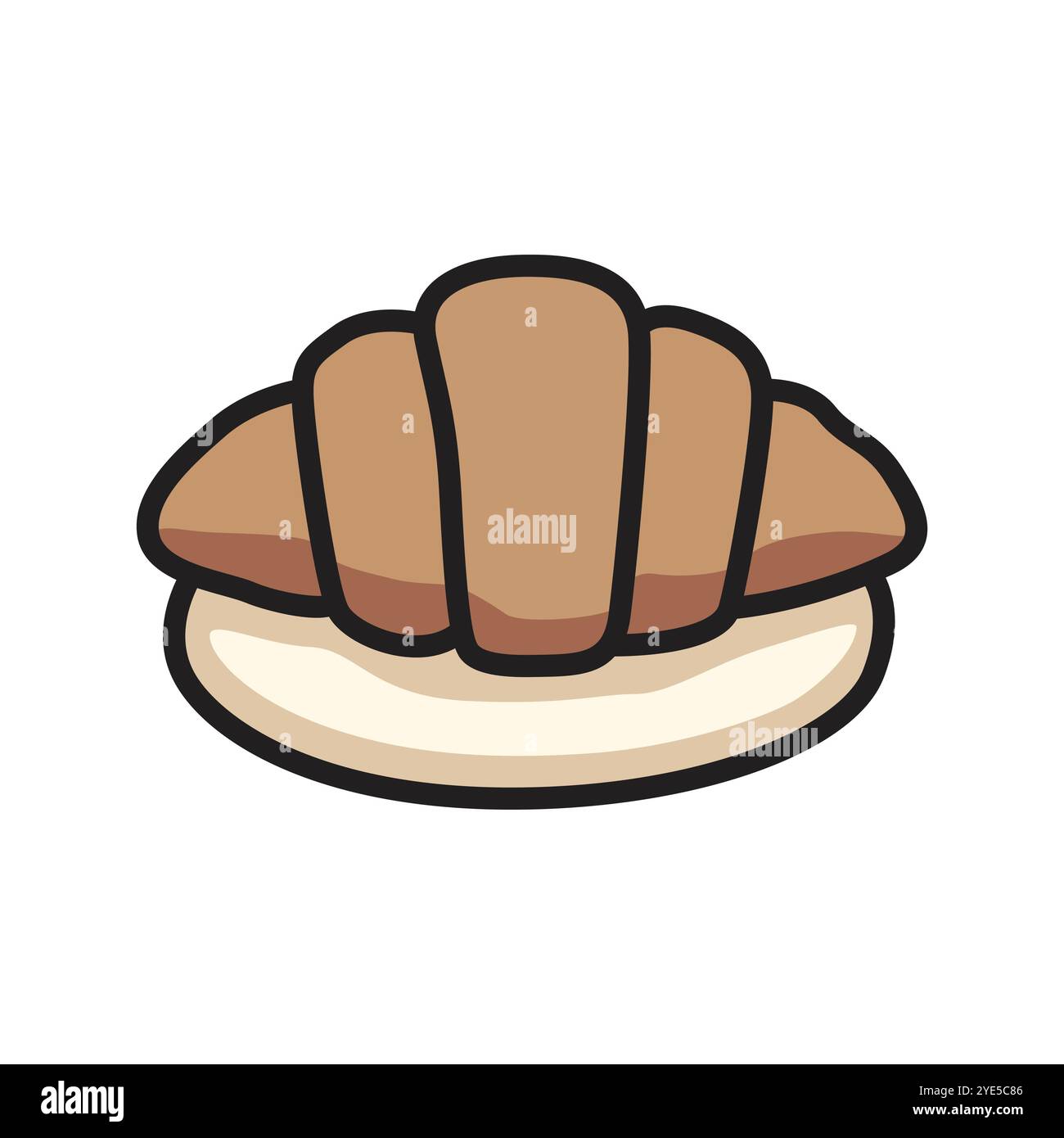 Delicious Croissant Clip Art for Bakery and Breakfast Designs Stock ...