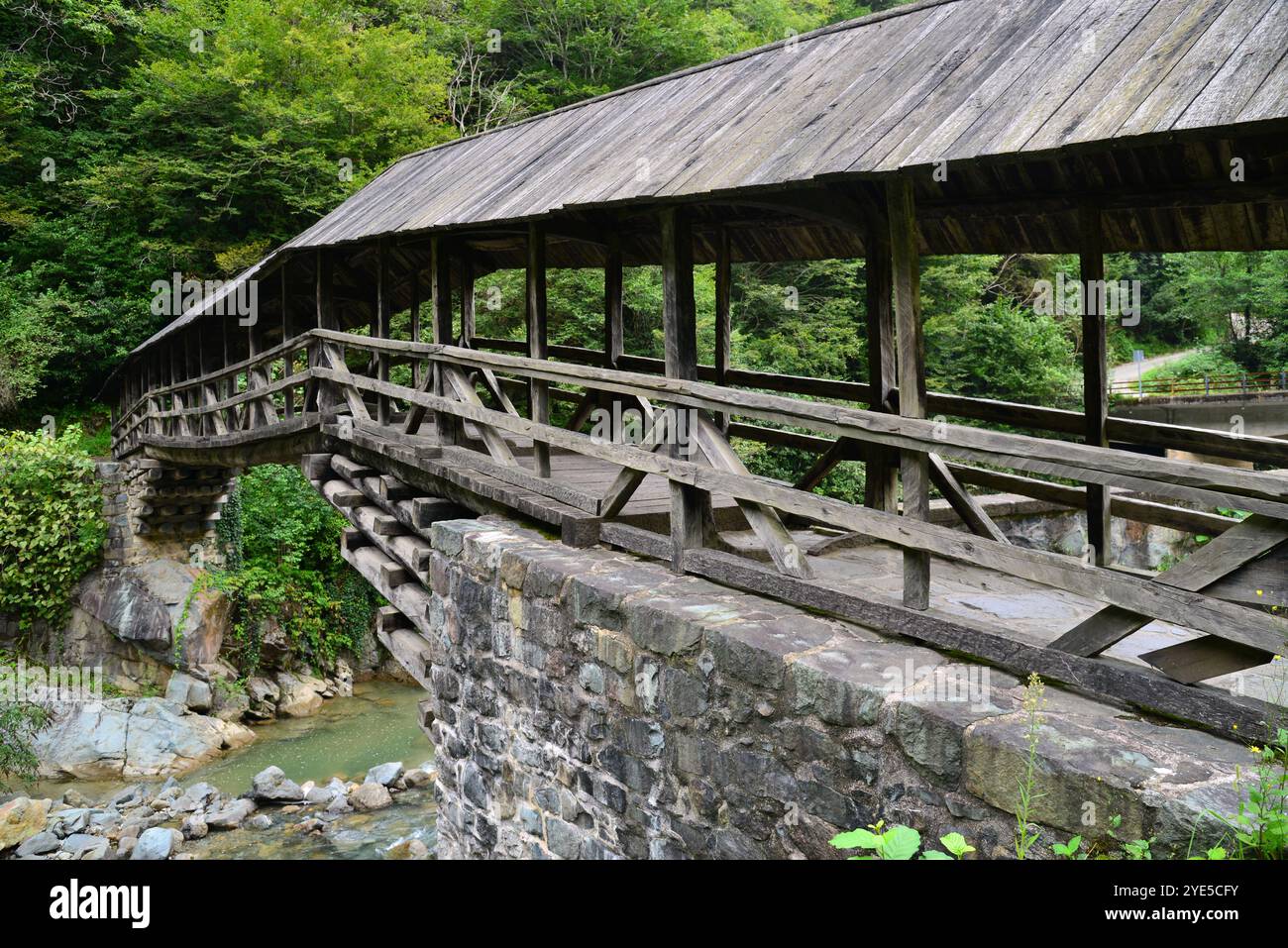 The Historical Buzlupinar Bridge in Cayeli, Rize, Turkey was built of ...