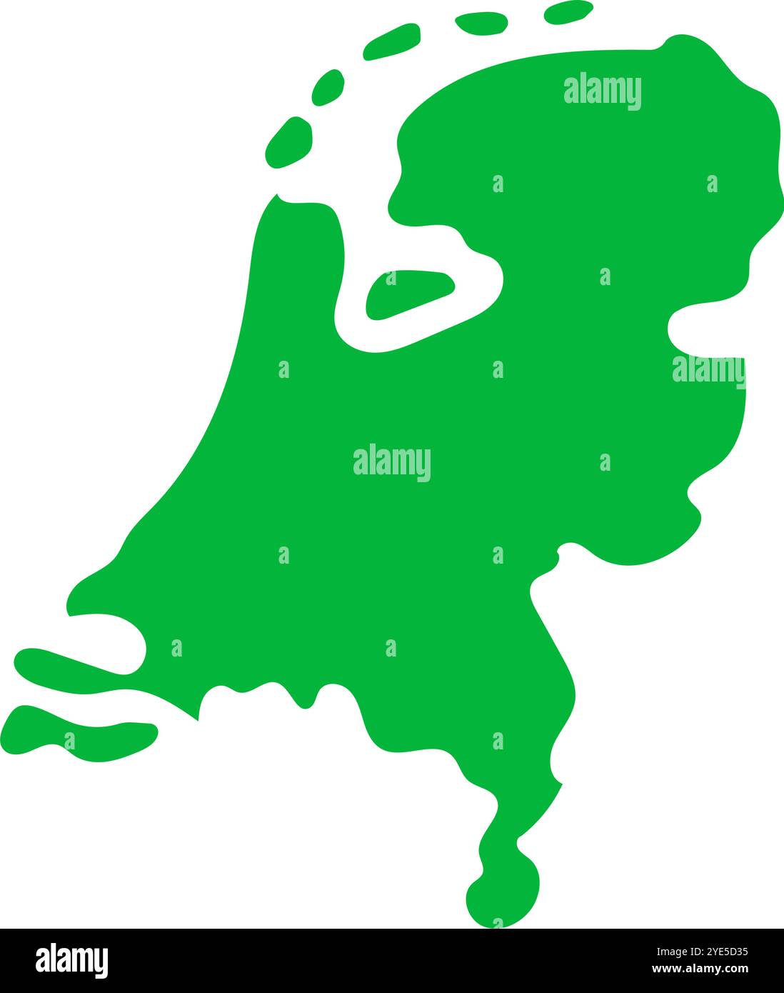 Dutch map. Netherlands land area. Editable vector Stock Vector Image ...