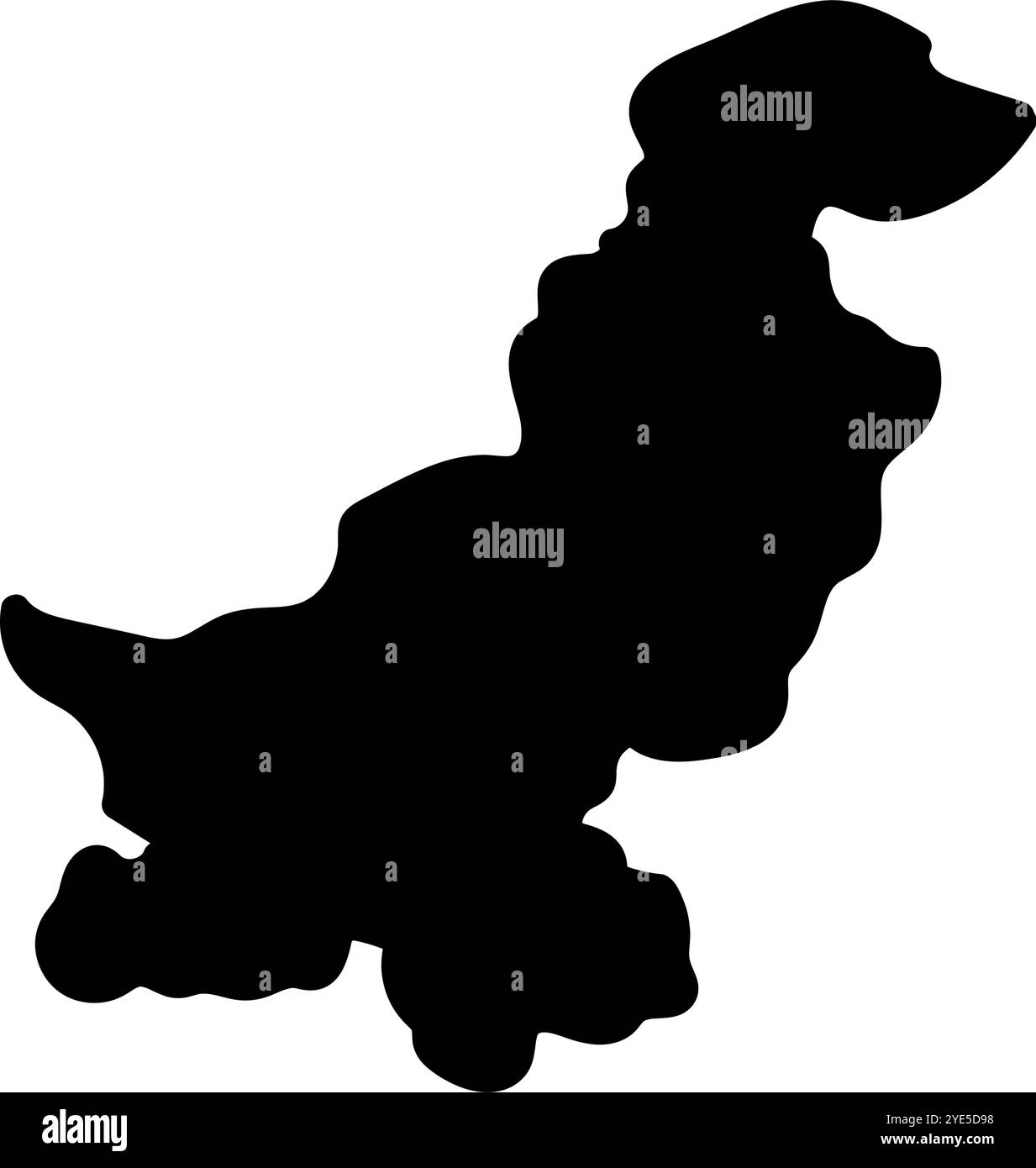 Pakistan Map Silhouette Icon Editable Vector Stock Vector Image And Art Alamy