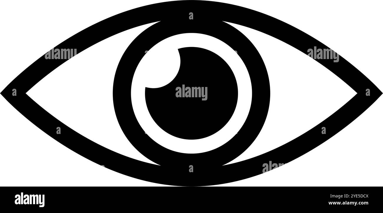 Simple eye icon. Visual acuity. Editable vector Stock Vector Image ...