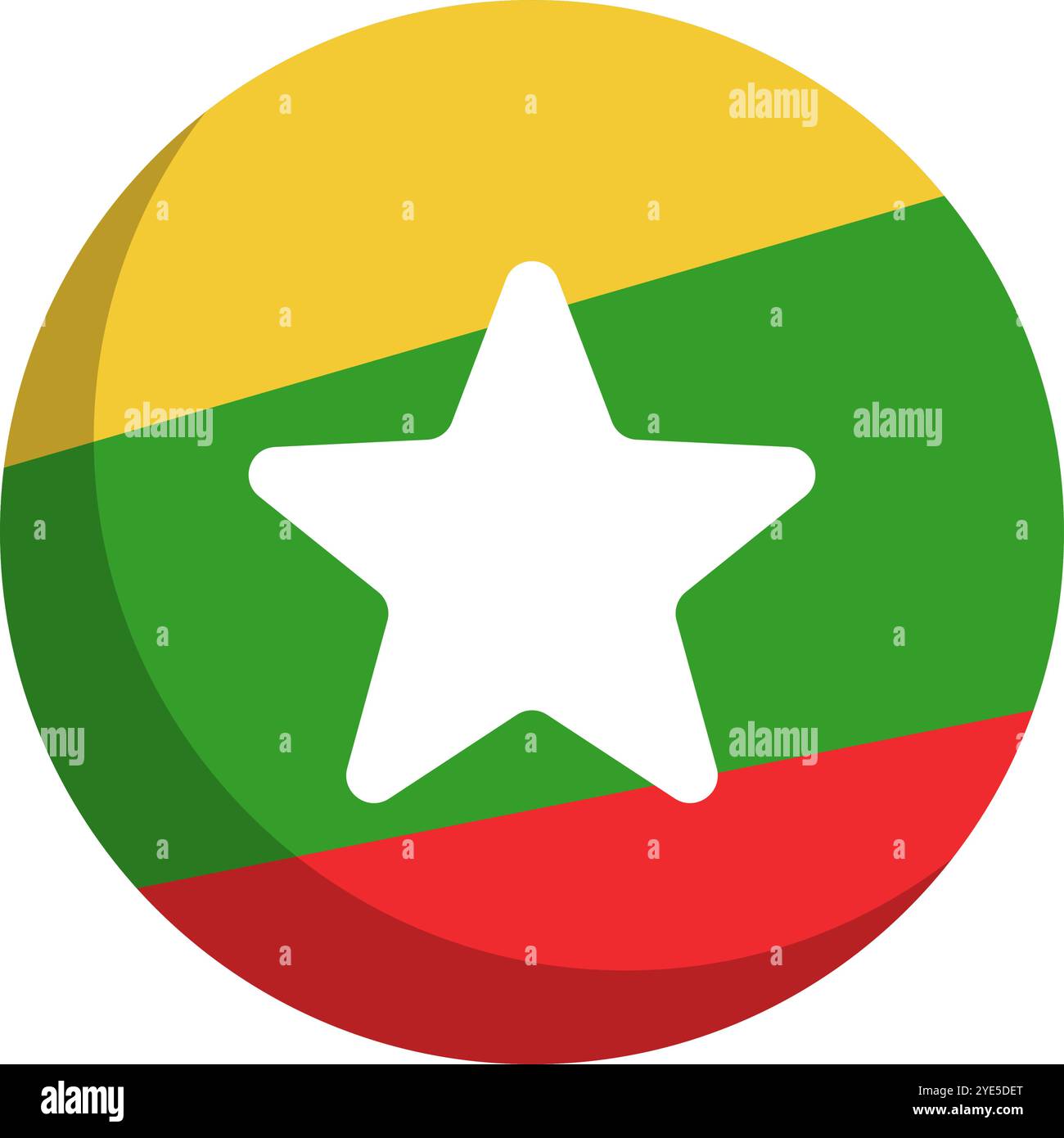 Circular Myanmar flag icon. Editable vector Stock Vector Image & Art - Alamy