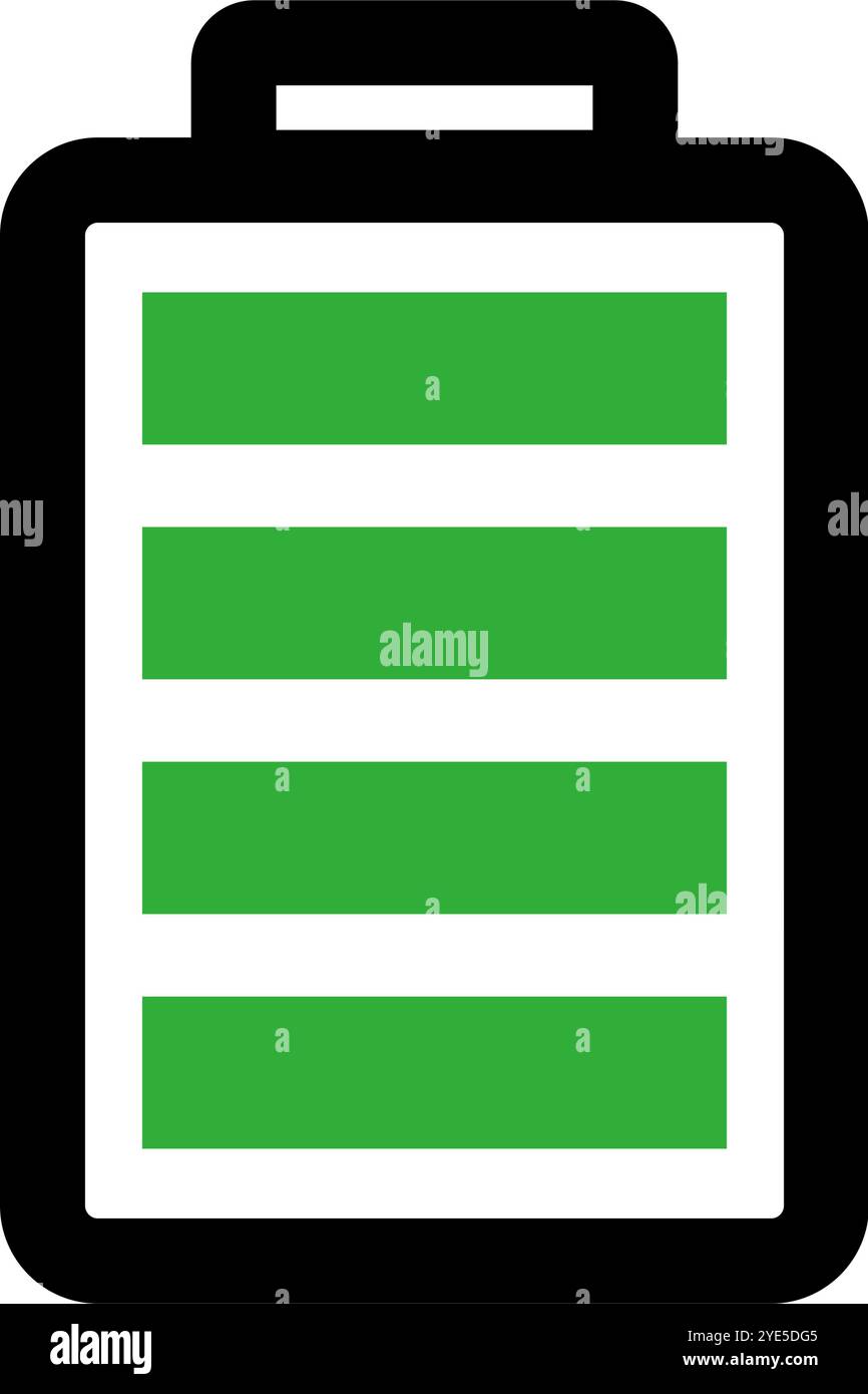 Simple full charging battery icon. Editable vector Stock Vector Image ...