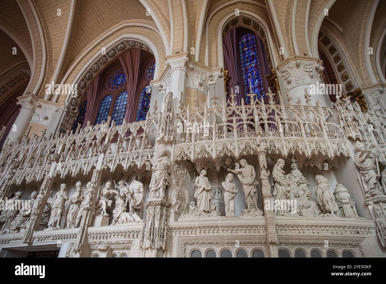 Detail of a statue inside Chartres cathedral in France Stock Photo - Alamy