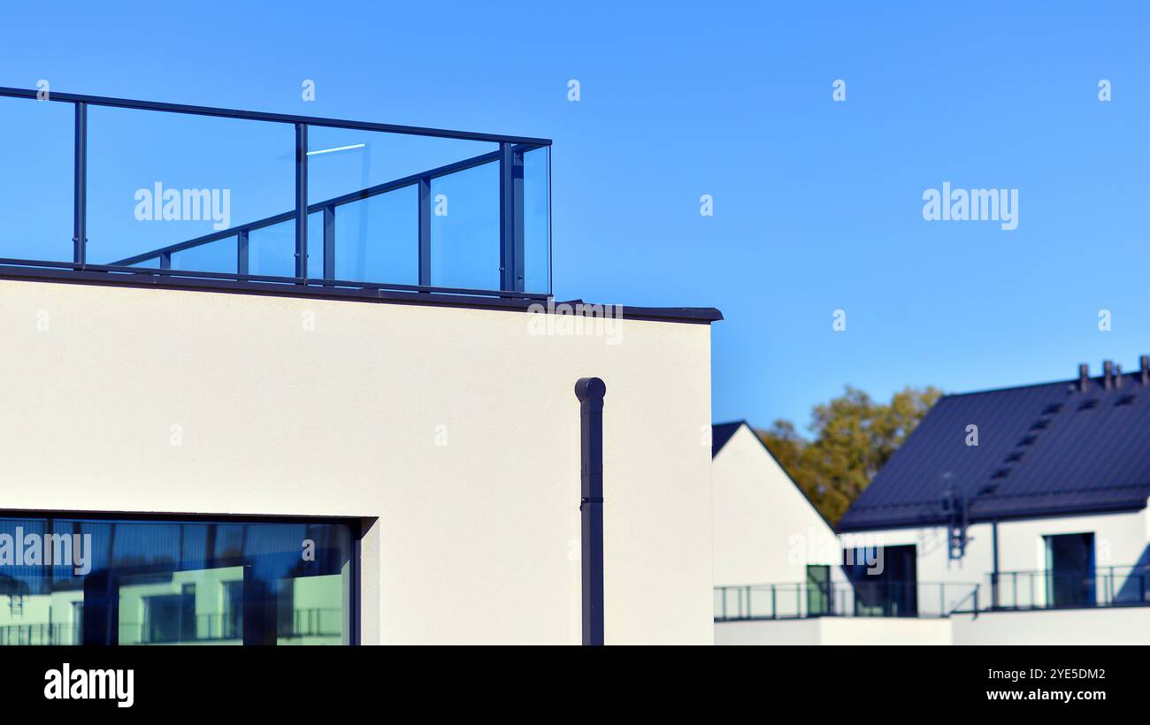 New elegant modern single family house. Terraced family homes in newly ...
