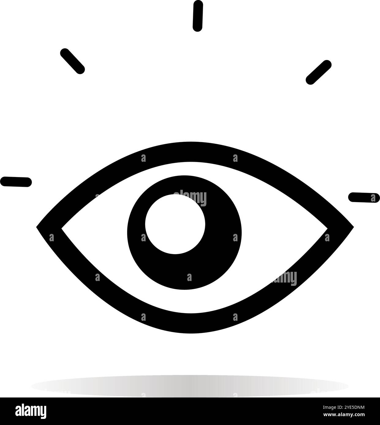 Pop react eye icon. Editable vector Stock Vector Image & Art - Alamy
