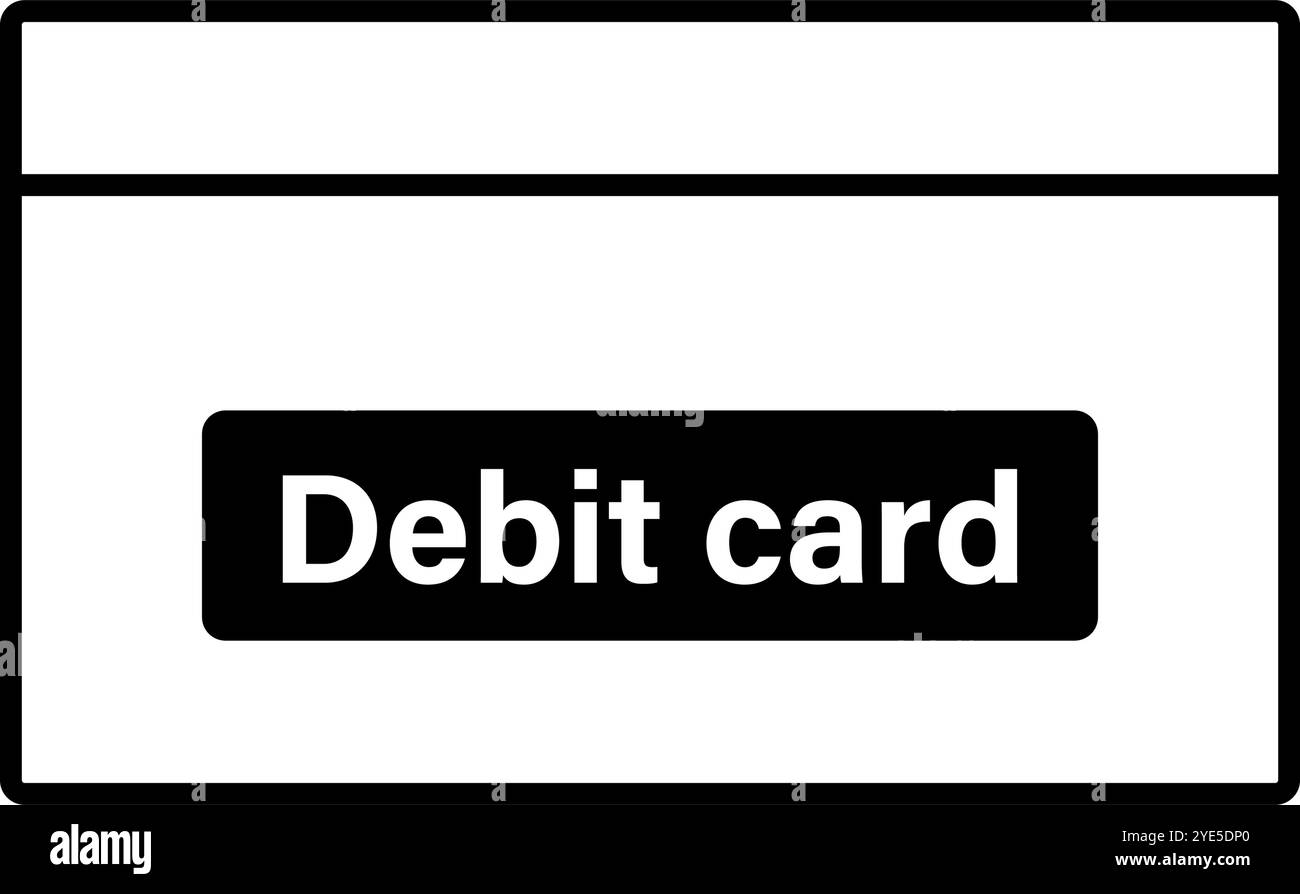 Simple debit card icon. Immediate payment. Editable vector Stock Vector ...